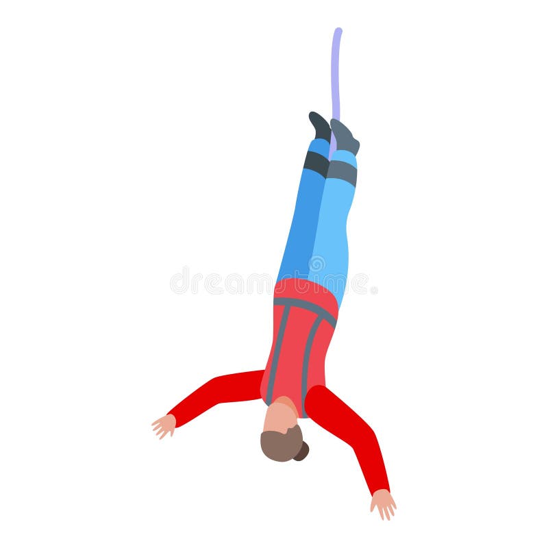 Young Woman Upside Down Jumping Bungee Jumping from High Altitude Stock ...