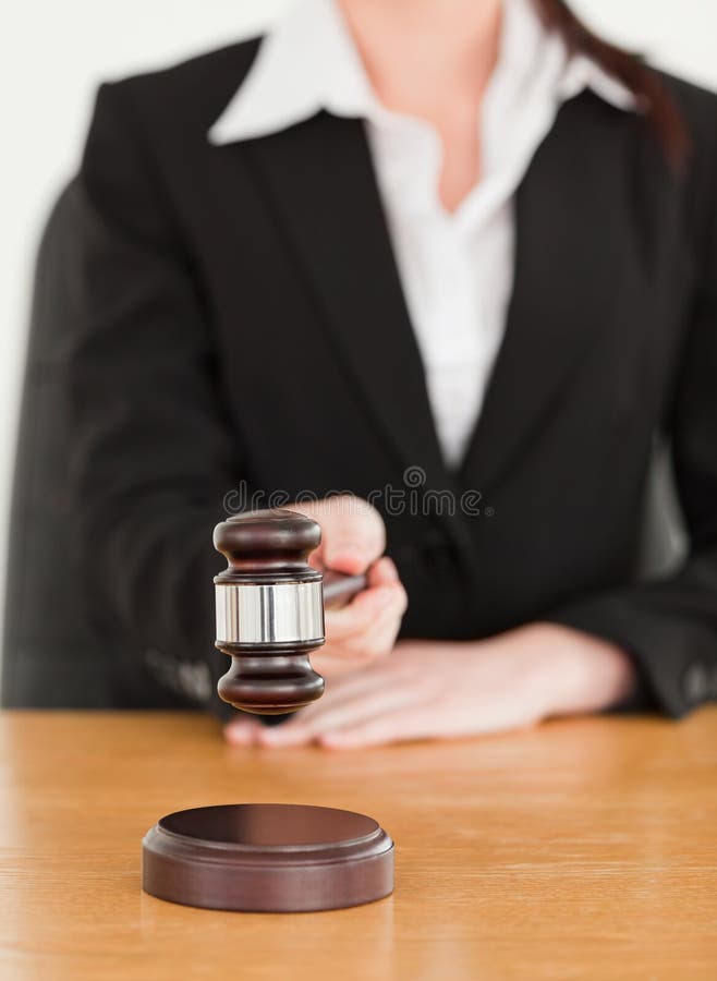 Judge Using Gavel stock image. Image of court, judgment - 29663085