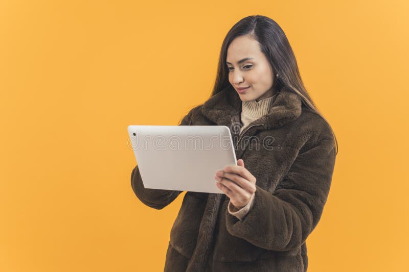 Young Woman Using Her Digital Tablet for Online Work Advanced ...