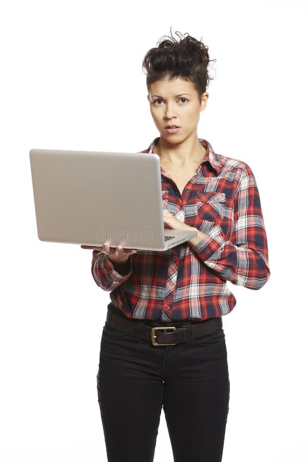 6,790 Confused Woman Laptop Stock Photos - Free & Royalty-Free Stock ...
