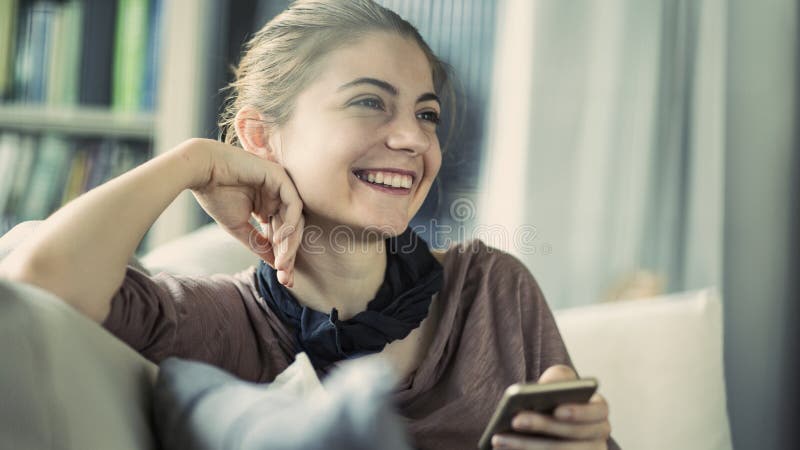 Young Woman Using Mobile Phone Stock Image - Image of telephone ...