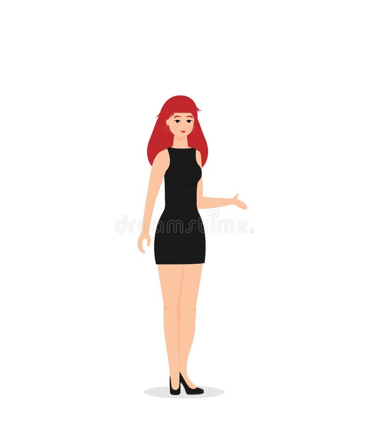 Young Woman. Vector Flat Style Cartoon Illustration Stock Vector ...