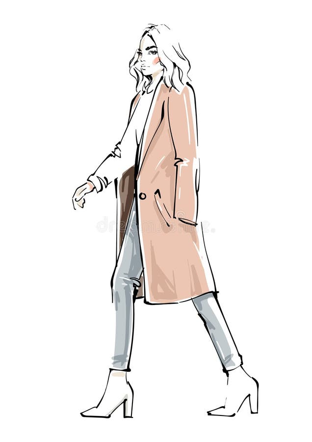 Young woman vector sketch stock illustration. Illustration of ... Young woman vector sketch stock illustration. Illustration of ...