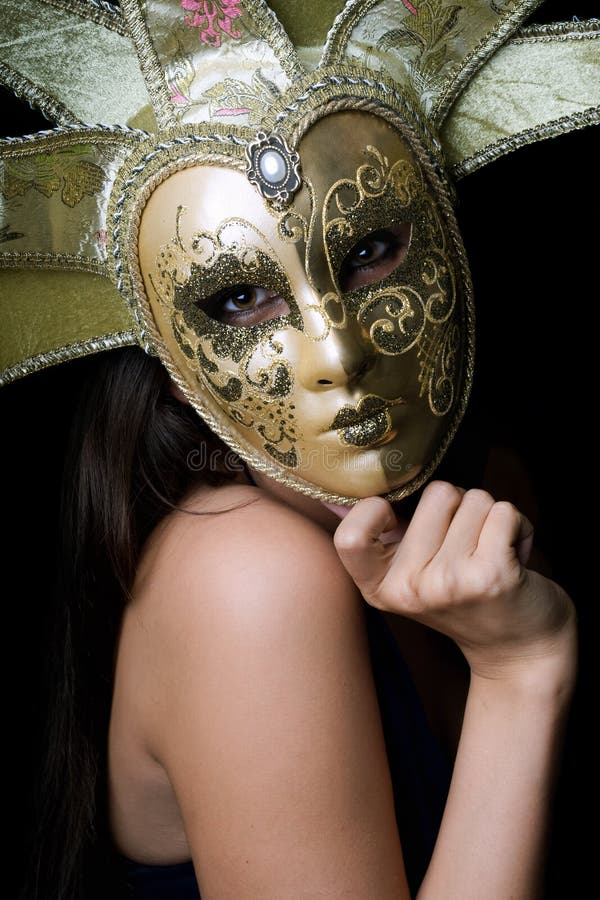 Woman in mask stock image. Image of luxury, jewelry, mystery - 15186091