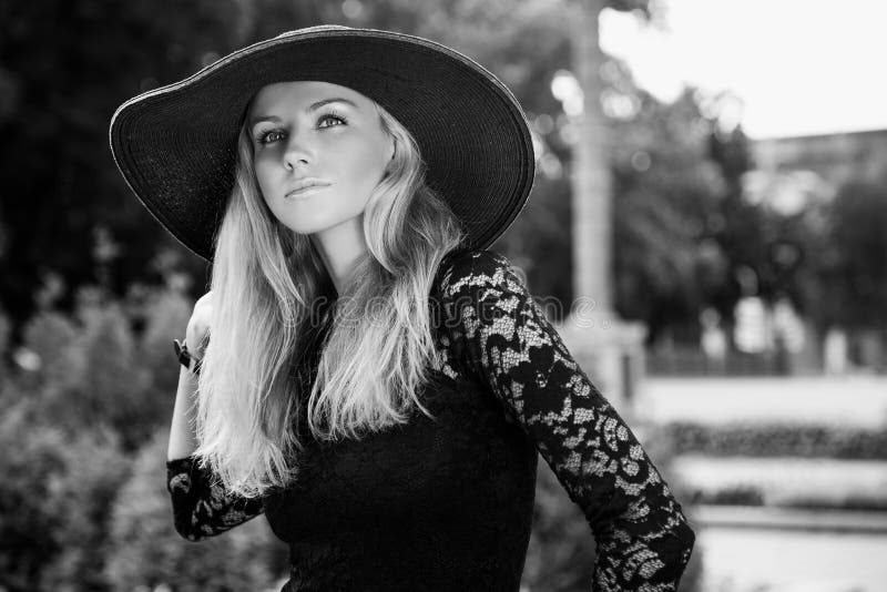 Young woman walking stock photo. Image of person, blonde - 25970008