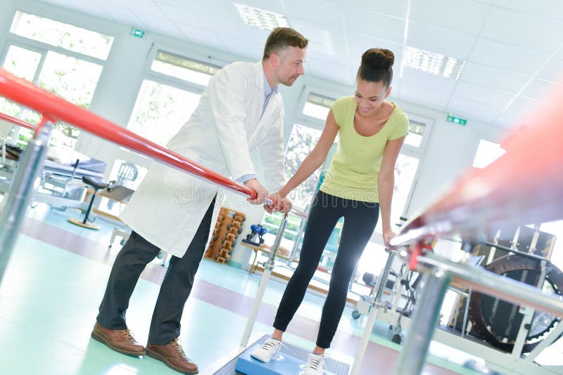 Young Woman on Walking Therapy Stock Photo - Image of parallel, walking: 260340786