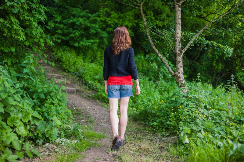 Woman Walking Woods Stock Images - Download 6,648 Royalty Free Photos