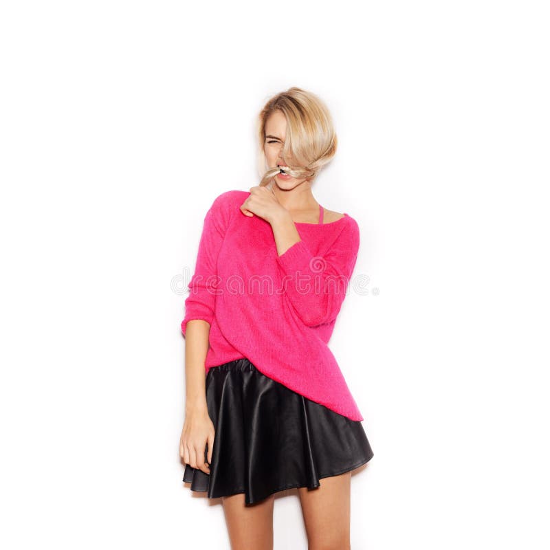 Beautiful Woman WInking stock photo. Image of hair, model - 21471988