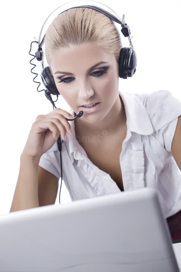 Young woman at work stock photo. Image of beauty, nice - 15490158