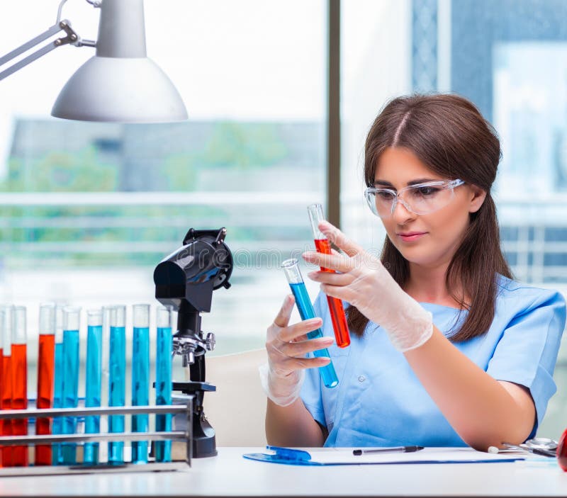 Young Woman Working in the Laboratory Stock Photo - Image of industry ...