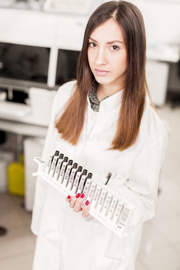 Young Woman in Medical Laboratory Stock Image - Image of human ...