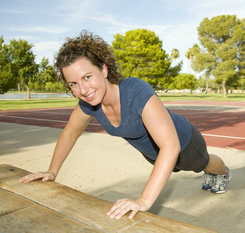 Young woman Working Out stock photo. Image of attractive - 6538102