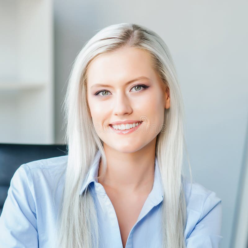 Young Woman Works at Home Office Using Computer. Workplace of Female ...