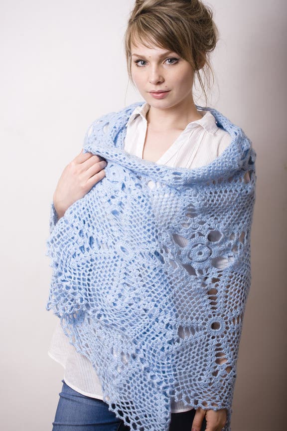 Young woman with wrap stock photo. Image of female, looking - 36585444