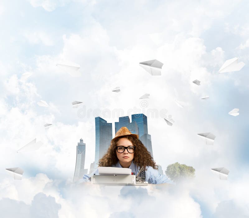 Creative Inspiration of Young Female Writer. Stock Photo - Image of ...