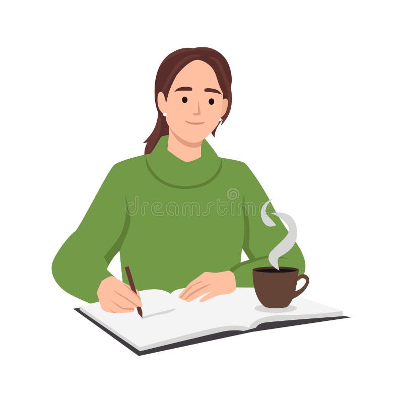 Woman Writing Stock Illustrations – 27,644 Woman Writing Stock ...