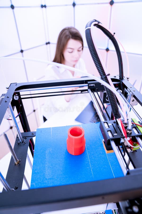 Young Women Designer in 3d Printing Lab Stock Image - Image of ...