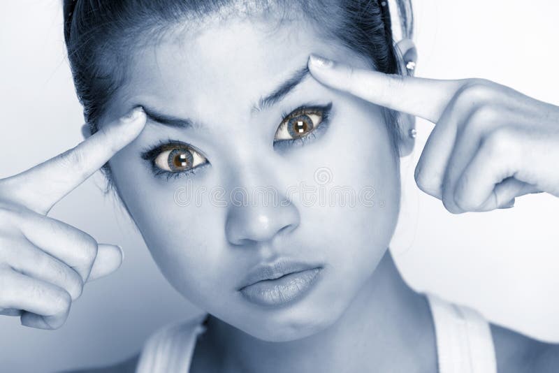 Young women - expression stock image. Image of expression - 7628427