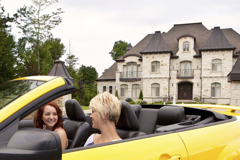 Young Women Going for a Joy Ride Stock Image - Image of happy, driving ...
