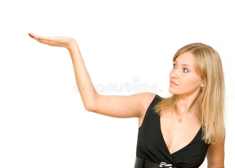 Young Women Holding Something On Her Hand Stock Image - Image of ...