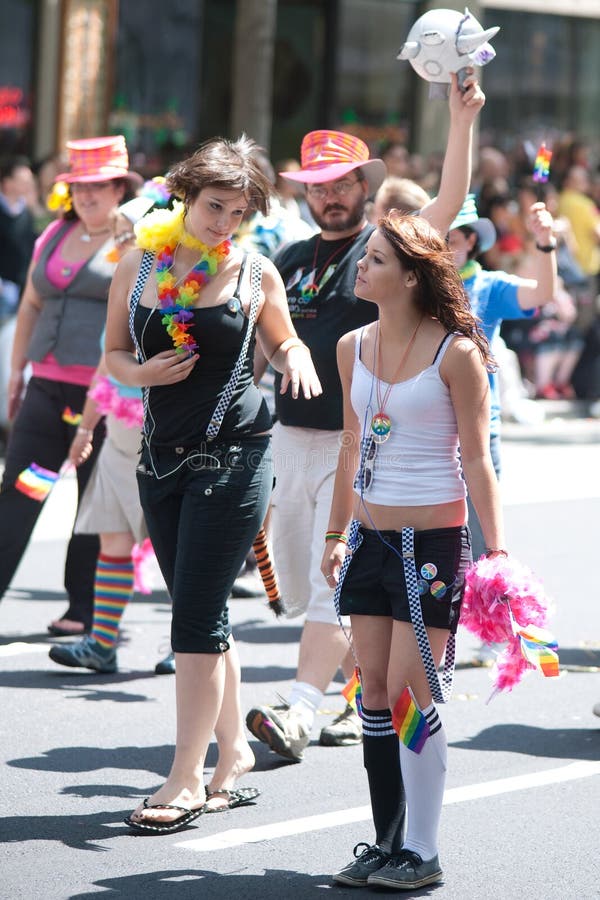 Young Women at Seattle Gay Pride Parade Editorial Photo - Image of ...