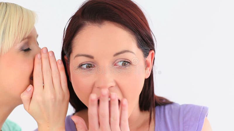 Young Women Sharing a Secret Stock Footage - Video of bruit, blonde ...