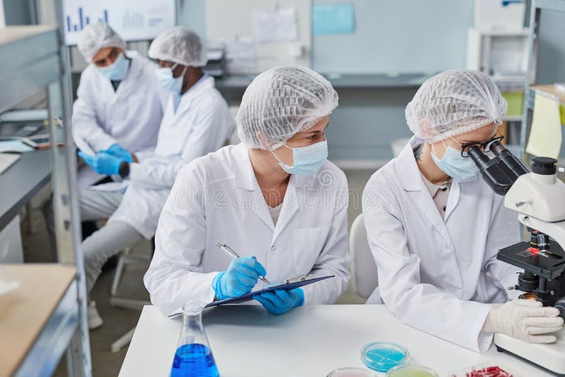 Women Working in Teamwork at the Lab Stock Photo - Image of education ...