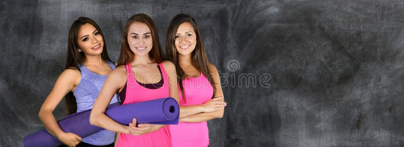 Young Women Working Out stock image. Image of yoga, caucasian - 94023581