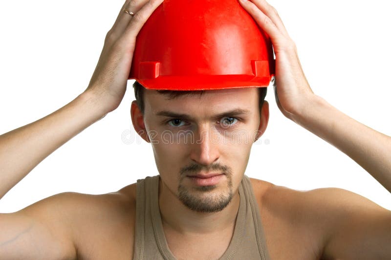 Young worker stock photo. Image of adult, isolated, construction - 18870274