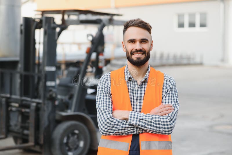 Young Worker in Warehouse Background Stock Photo - Image of caucasian ...