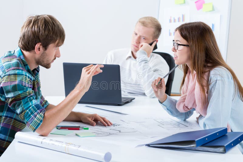 Project workers during job stock photo. Image of indoors - 38257718