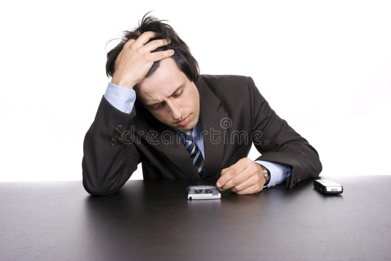 Young worried businessman stock image. Image of worried - 6015195