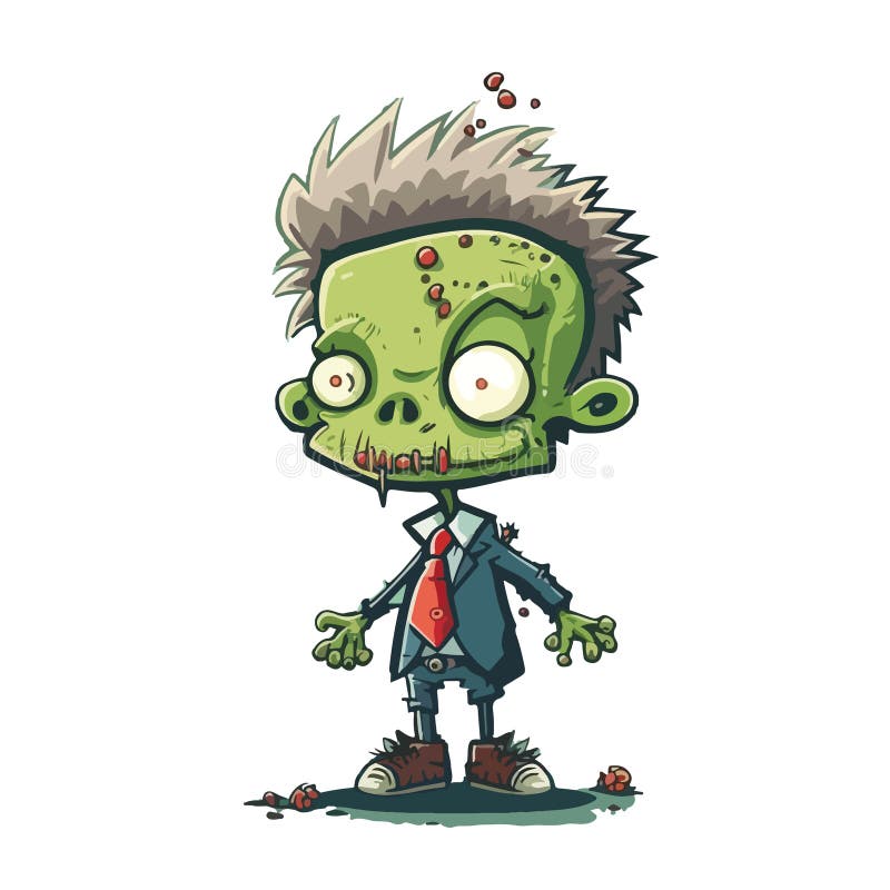 Young Zombie Boy. Halloween Vector Graphics. Illustration for a Child Stock Vector ...