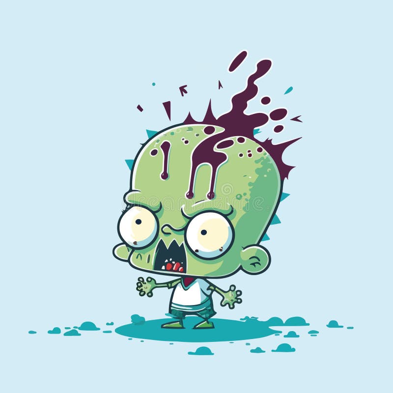 Young Zombie Boy. Halloween Vector Graphics. Illustration for a Child Stock Vector ...