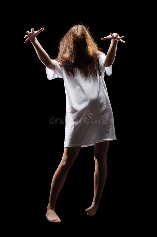 Young zombie girl isolated stock image. Image of cruel - 26844461