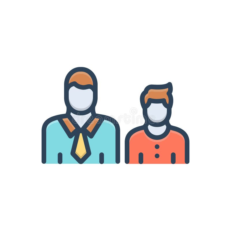 Color Illustration Icon for Younger, Youthful and Youngest Stock ...