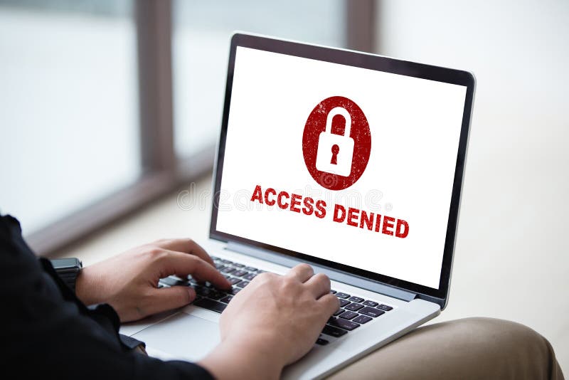 Your Access is Denied on Laptop Screen Concept, Protection Security ...