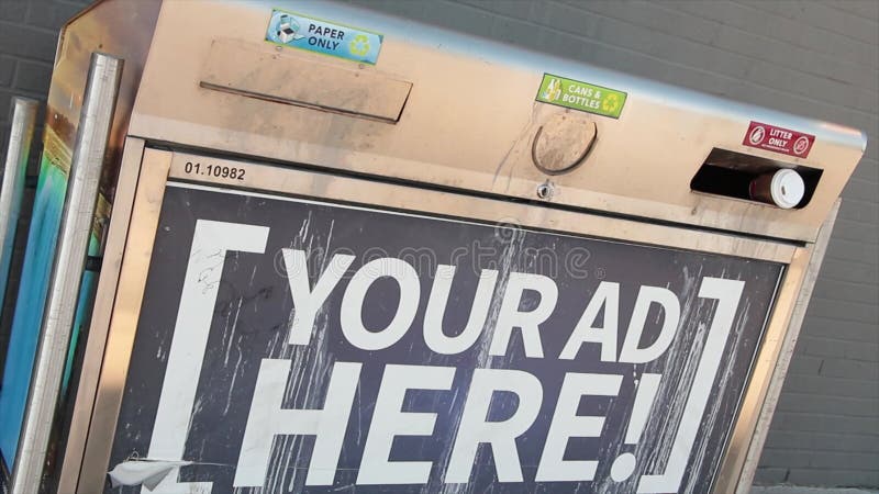 Your Ad Here Advertisement Horizontal Rectangle Sign on Public Outdoor ...