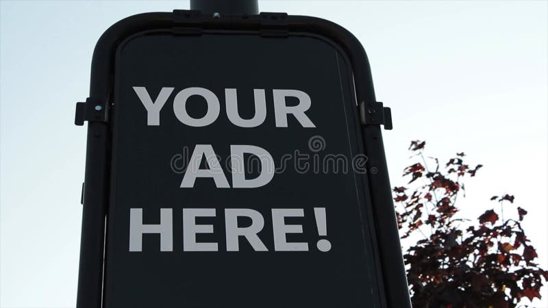 Your Ad Here Advertisement Vertical Rectangle Sign on Post Outdoor ...