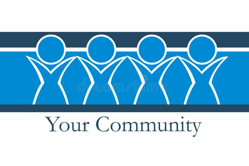 Community Concept with People Silhouettes Stock Vector - Illustration ...