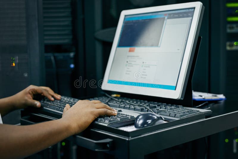 Your Computer Network in Expert Hands. an it Technician Using a ...