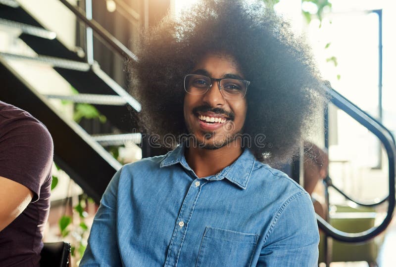 Your Creativity is a Gift, Use it. Portrait of a Creative Employee in a ...