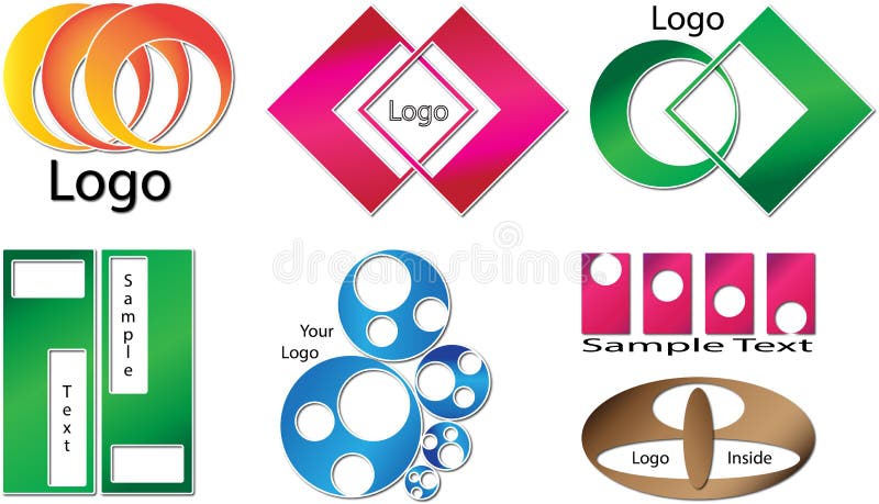 Your Custom Logo Made from Basic Shapes Stock Vector - Illustration of ...