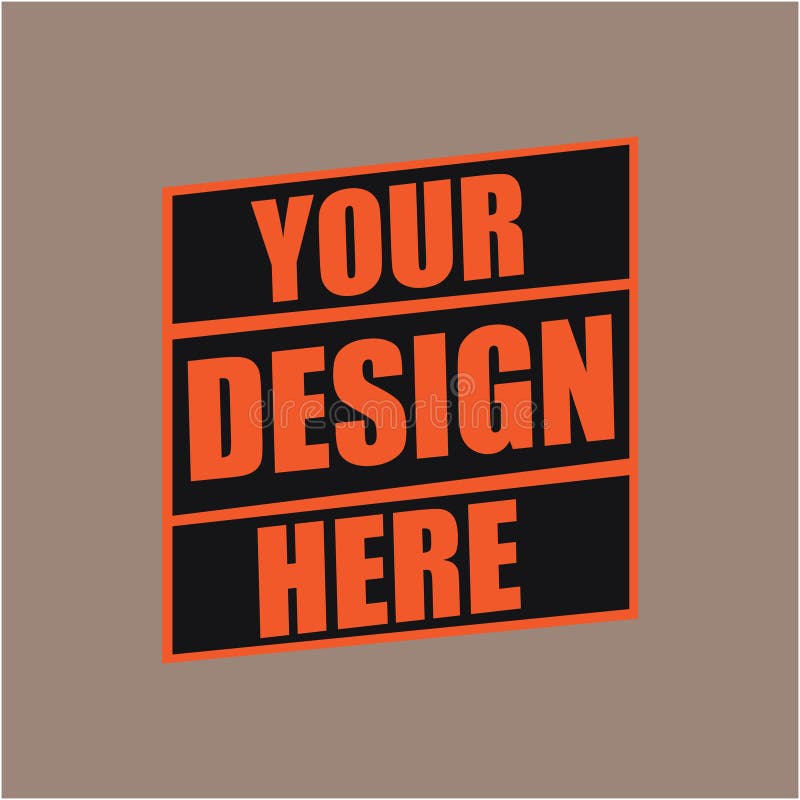 Your Design Here Awesome Typography T-shirt Design Stock Vector ...