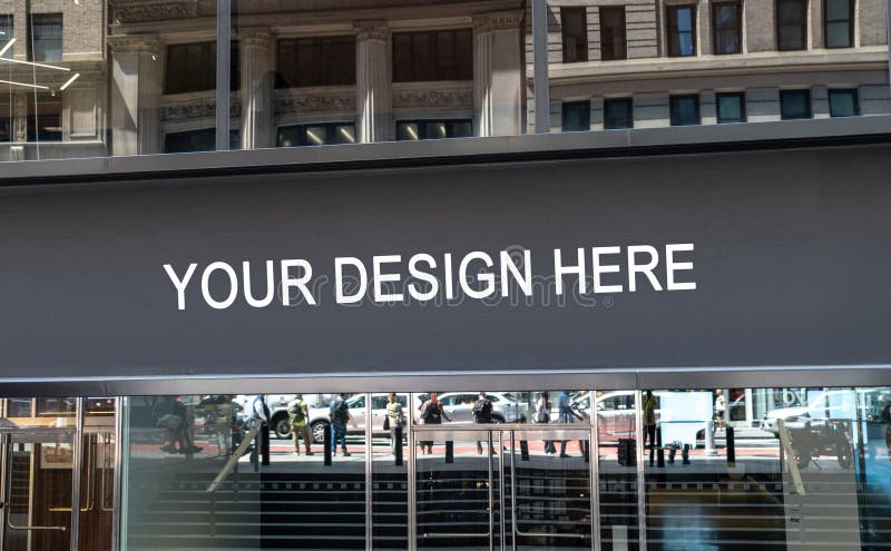 Your Design Here, Black Street Sign Mockup for Your Custom Design Stock ...