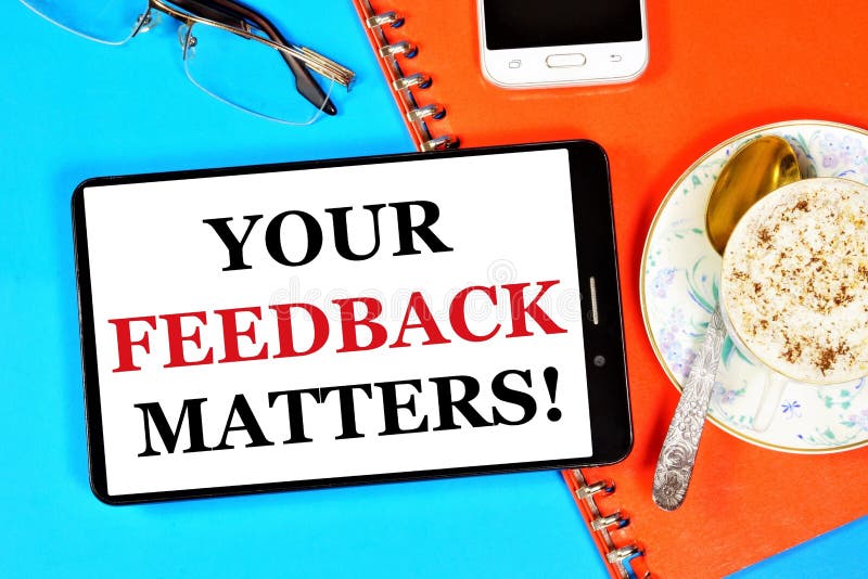 Your Feedback Matters. Text Label in the Contact Notepad Stock Photo ...