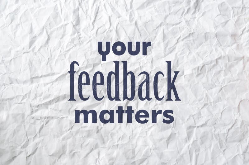 Your Feedback Matters Sign on White Background Stock Illustration ...