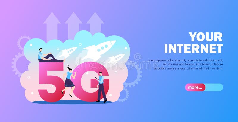 Your 5G Internet Banner stock vector. Illustration of infographics ...