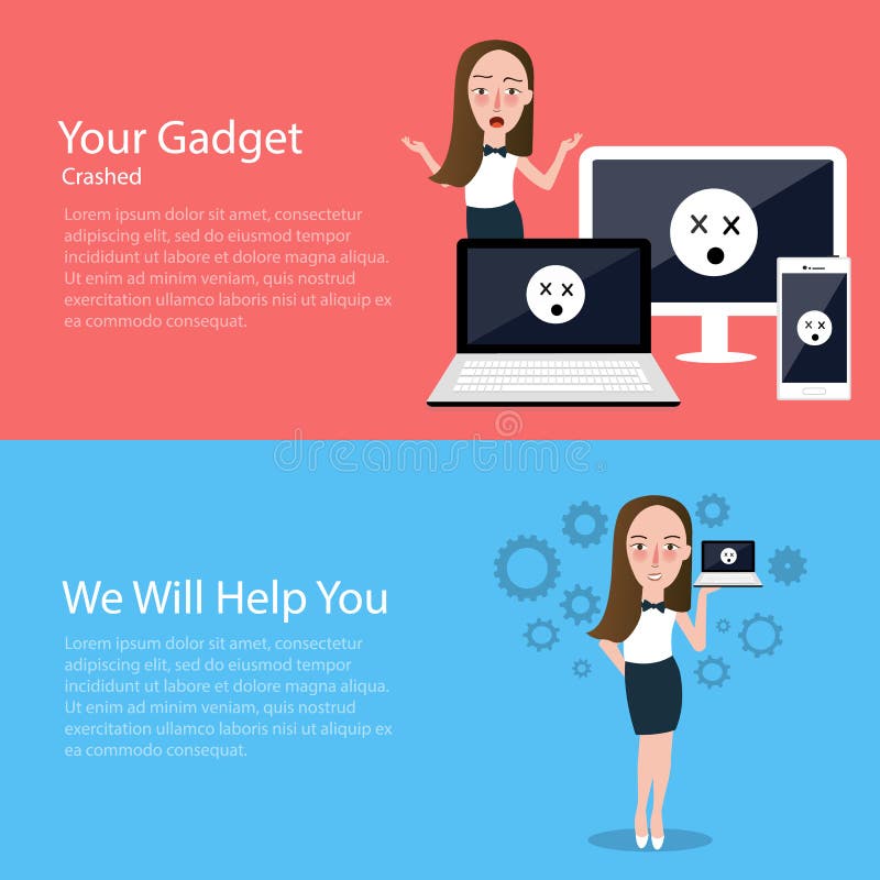 Your Gadget Crashed Customer Service Help Guarantee Maintenance Fixing ...