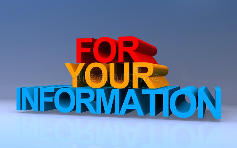 For Your Information on Blue Stock Illustration - Illustration of ...